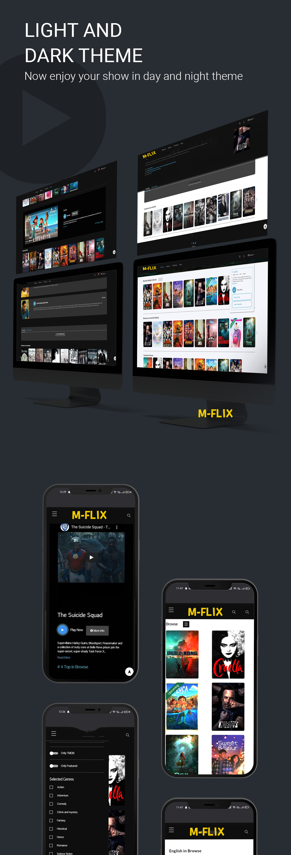 M-FLIX – Movie Tv Show & Video Subscription Portal Cms is built for ...